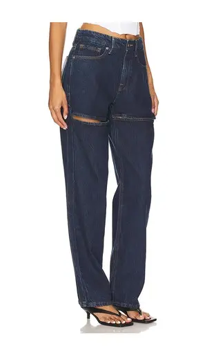 Good American Relaxed Straight Leg Jeans - Blue