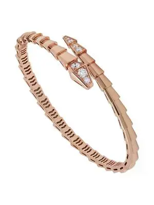 BVLGARI 18k Rose Gold Serpenti Viper Bracelet - Pink