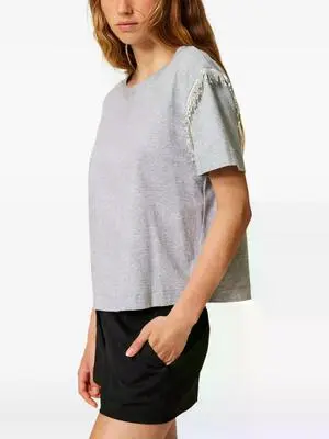 TWINSET Beaded-fringe Cotton T-shirt