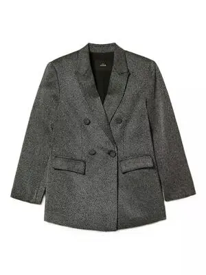TWINSET Herringbone Double-breasted Blazer