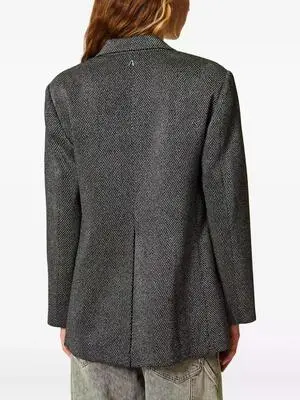TWINSET Herringbone Double-breasted Blazer