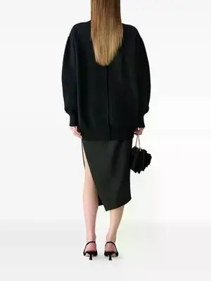 Carolina Herrera Asymmetric Gathered Midi Skirt