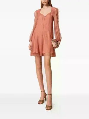 TWINSET Tulle Puff-sleeve Mini Dress