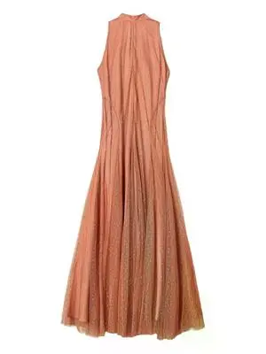 TWINSET Polka-dot Tulle Maxi Dress - Pink