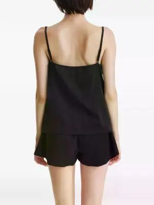 2310 STUDIO Lace-paneled Top - Black