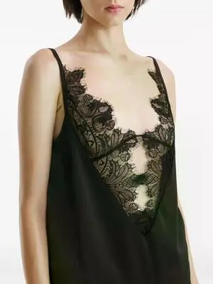 2310 STUDIO Lace-paneled Top - Black