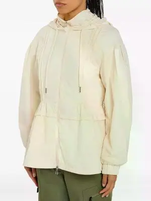 Moncler Pleated Hooded Jacket - Neutrals