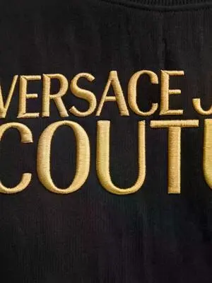 Versace Logo Embroidered Crew Neck Sweatshirt