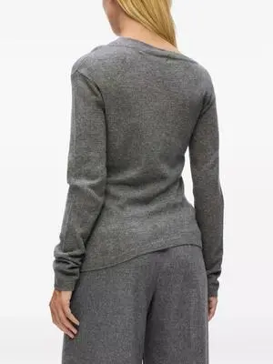 Karl Lagerfeld Asymmetric Logo Cashmere Sweater
