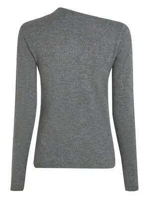 Karl Lagerfeld Asymmetric Logo Cashmere Sweater