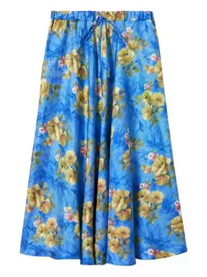 La DoubleJ Floral-print A-line Skirt