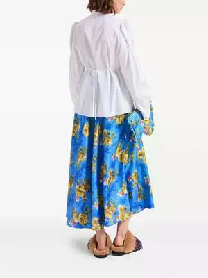 La DoubleJ Floral-print A-line Skirt