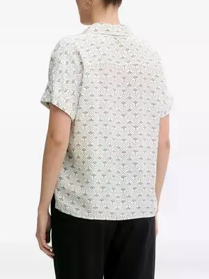 JOOP! Floral-print Short-sleeve Blouse
