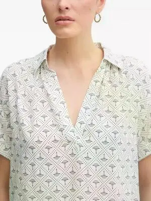 JOOP! Floral-print Short-sleeve Blouse