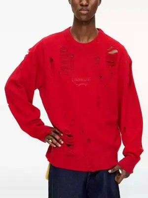 CHARLES JEFFREY Distressed Logo Jumper