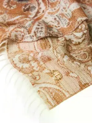TWINSET Paisley-pattern Fringed Scarf