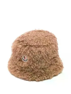 Moncler Textured Bucket Hat - Brown