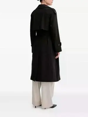 Dkny Belted Double-breasted Trench Coat - Black