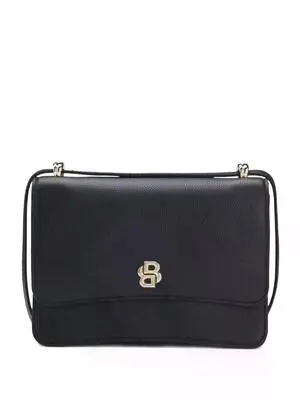 BOSS Leather Crossbody Bag With Logo Plaque