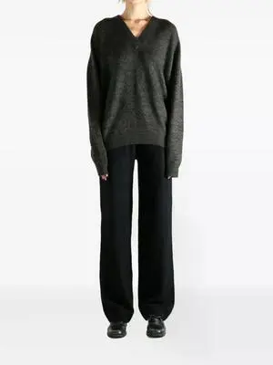 Frenckenberger V-neck Mélange Sweater