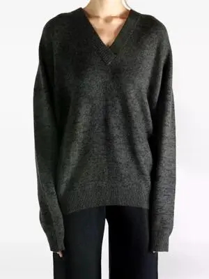 Frenckenberger V-neck Mélange Sweater