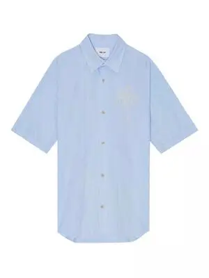 Nn07 Freddy Striped Shirt - Blue
