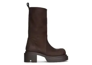 Rick Owens Concordians Calf Pull On Bogun Boot - Brown