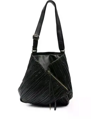 MIALUIS Gabri Pleated Leather Shoulder Bag