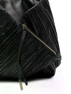 MIALUIS Gabri Pleated Leather Shoulder Bag