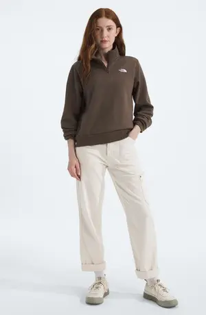 The North Face Evolution Quarter Zip Pullover - Smokey Brown