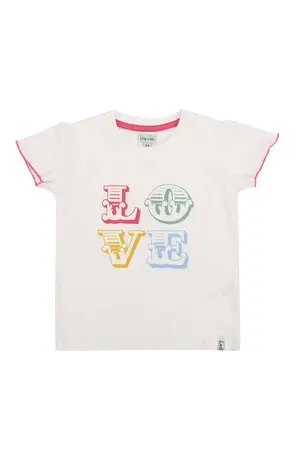 LILLY + SID Organic Cotton Slogan Print T-shirt