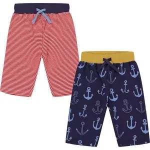 LILLY + SID Organic Cotton Anchor And Stripe Shorts 2-pack - Multi