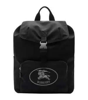 Burberry Orkney Flap Backpack - Black