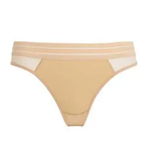 Maison Lejaby Mesh-insert Nufit Tanga - Beige