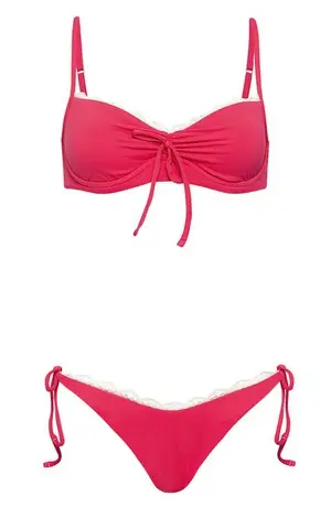MAAJI Cherry Crush Karl Reversible Lace Trim Underwire Bikini Top