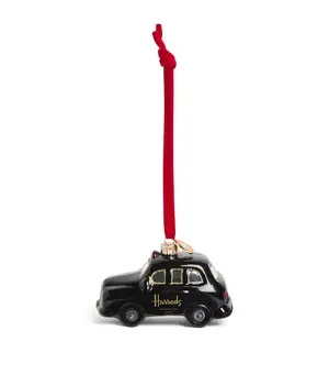 Harrods Glitter Cab Ornament - Black