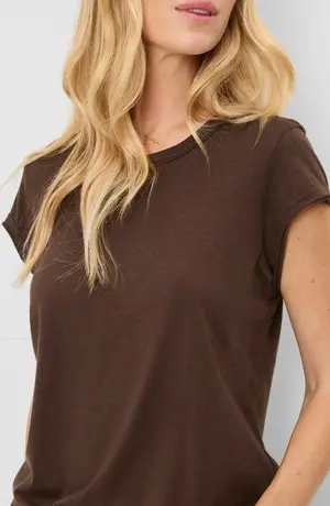 Michael Stars Slub Crewneck Tee - Molasses