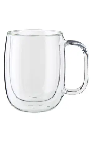 ZWILLING 8-pack 12-ounce Coffee Glass Mug - Clear