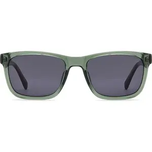 Fossil Rectangle Sunglasses - Crystal Green/grey