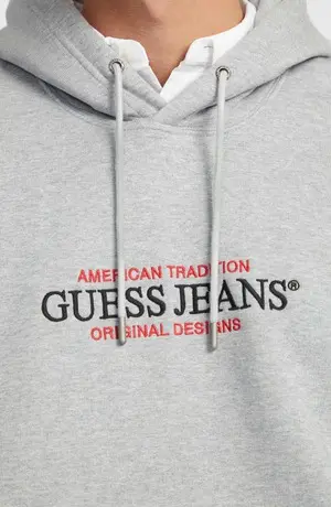 Guess Embroidered Logo Graphic Hoodie