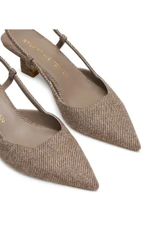 STUART WEITZMAN Vinnie 50 Slingback Pumps - Taupe
