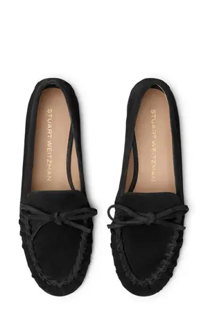 STUART WEITZMAN Britt Bow Loafer - Black