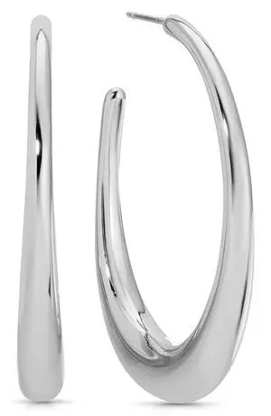 Ettika Eclipse Hoop Earrings - Silver