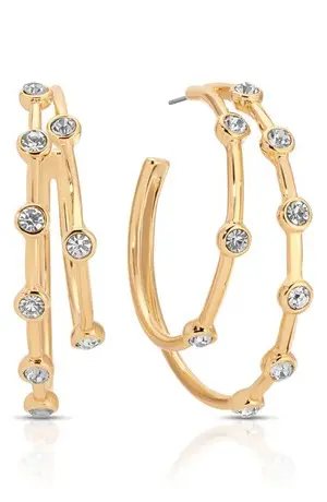 Ettika Double Hoop Earrings - Gold