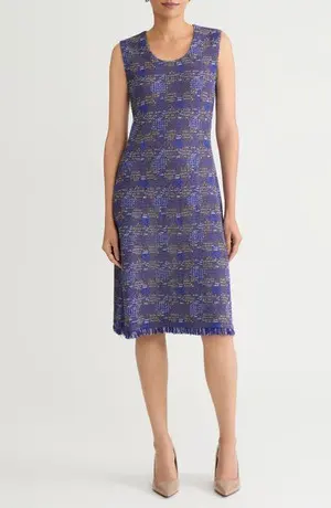 Ming Wang Tweed Sheath Dress