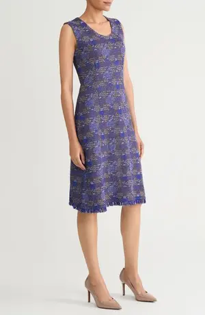 Ming Wang Tweed Sheath Dress