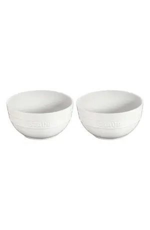 STAUB Ceramic 2-piece Large Universal Bowl Set - White