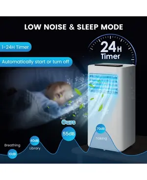 MECALE 10000 Btu Portable Air Conditioner With Remote Control