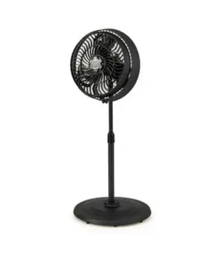 MECALE 16 Inch Outdoor Misting Fan Oscillating Pedestal Fan With 3 Mist Levels - Black