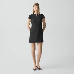 Theory Zip-front Mini Dress - Black